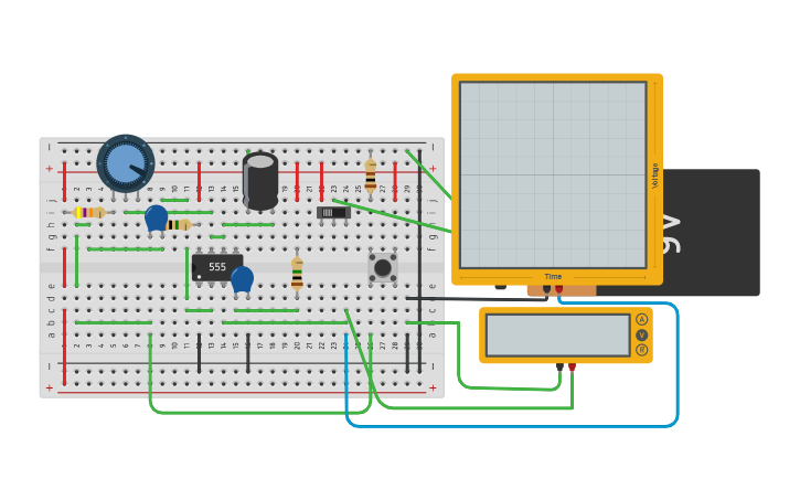 Circuit design 555 timer circuit of Processing stage of light detector ...