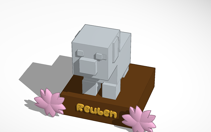 3D design Minecraft storymode: reuben Memorial - Tinkercad