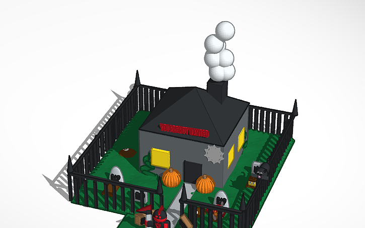 3D design Haunted house 123456789 - Tinkercad