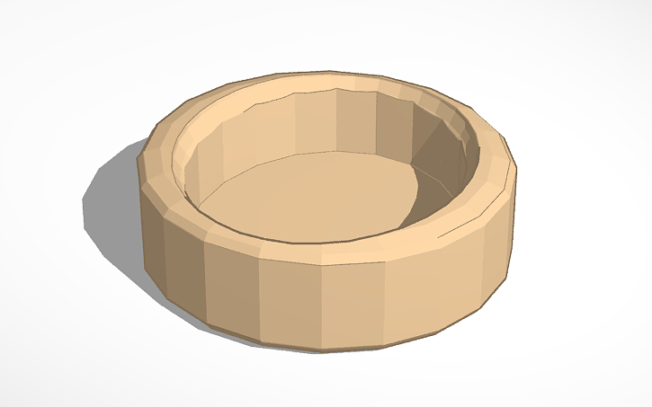 3D design reptile feeding dish - Tinkercad