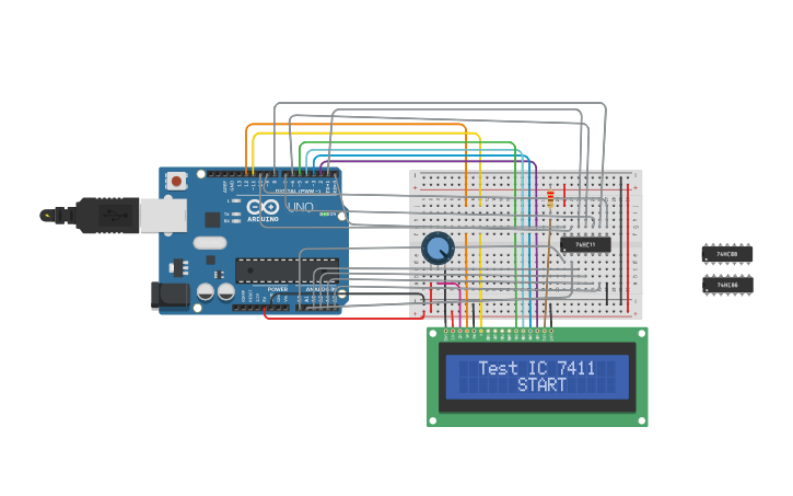 Circuit design เสร็จแล้วมินิโปรเจค เครื่องตรวจสอบ ic 7411 อันนี้ ...