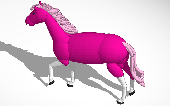 3D design Pink horse for Emi | Tinkercad