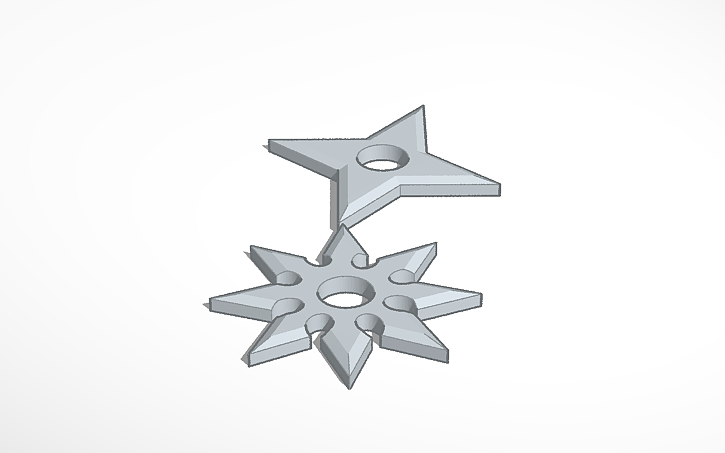 3D design Ninja Stars - Tinkercad