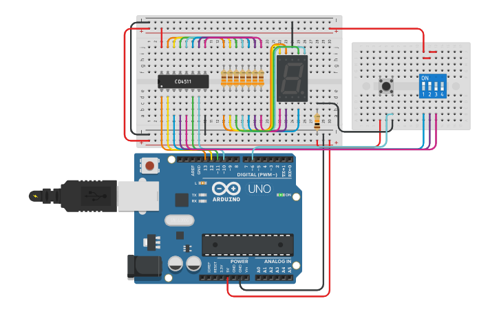 Circuit design Temporizador - Tinkercad