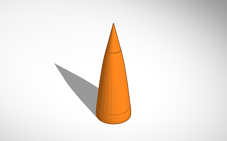3D design Model rocket nosecone - Tinkercad
