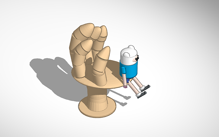 3D design exotic hand chair | Tinkercad