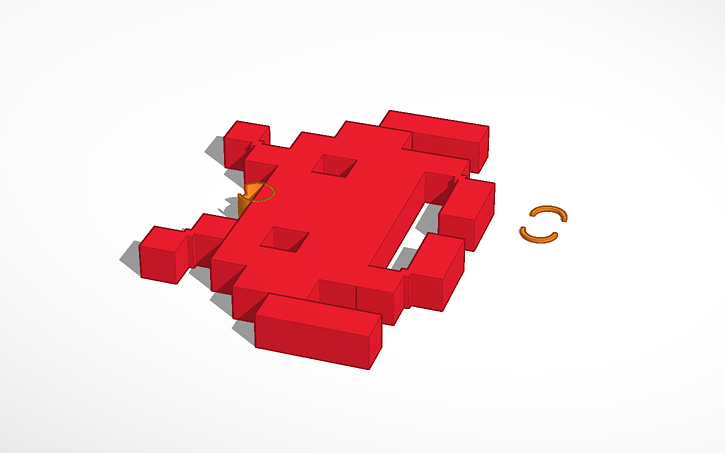 3D design space invaders - Tinkercad