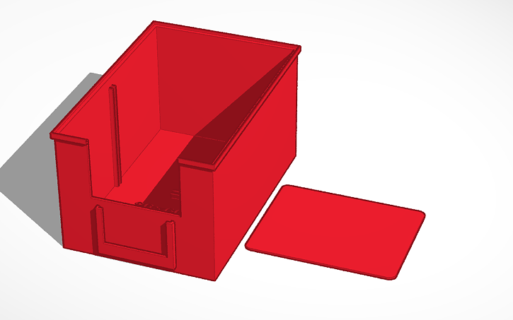 3D design Stapel-Box inkl. Trennung, Stacking Box - Tinkercad