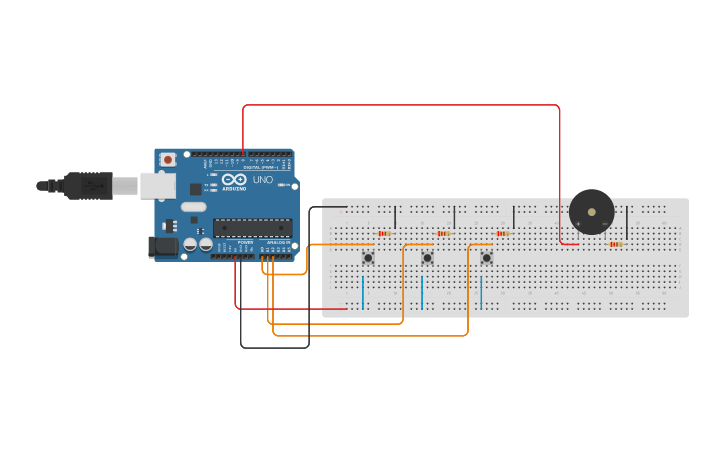 Circuit design Tone Keyboard - Tinkercad