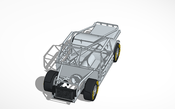 3D design Nascar/ Stock car frame/w drivetrain - Tinkercad
