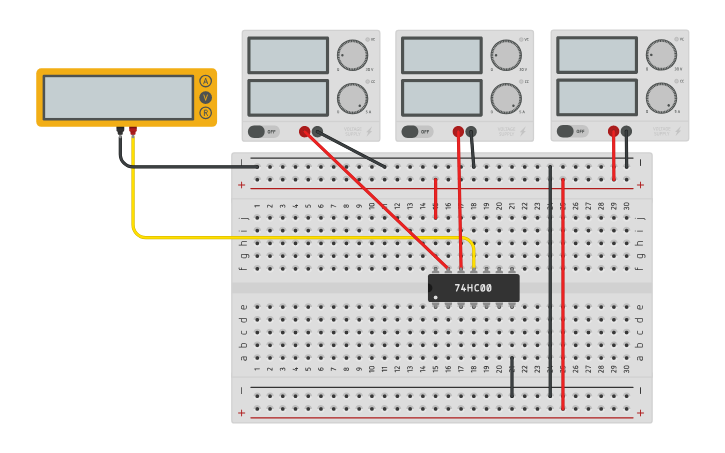Circuit design 74HC00 | Tinkercad