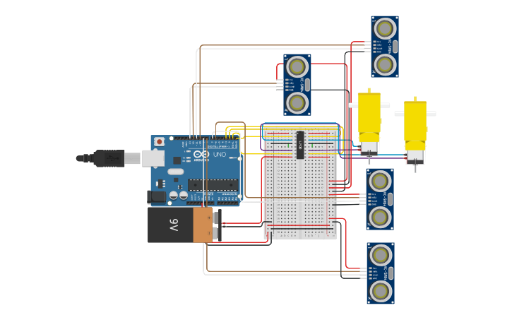 Circuit design Navigation Bot 2 - Tinkercad