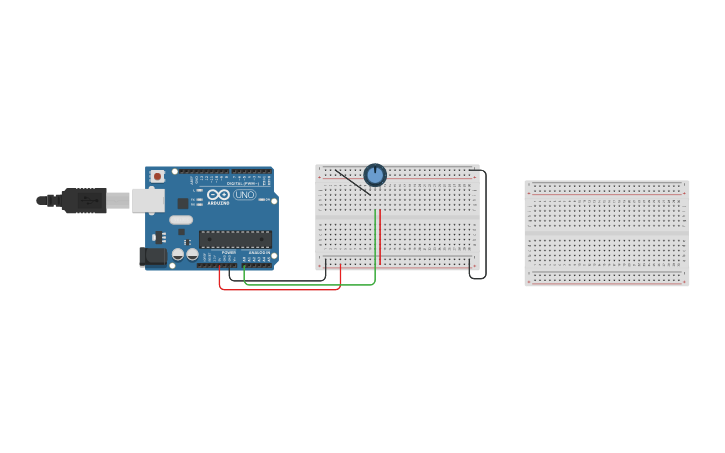 Circuit design Entrada Analógica. Lectura de Datos. | Tinkercad