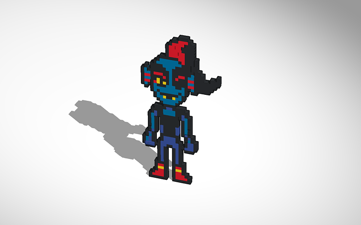 3D design undertale undyne[언다인] | Tinkercad