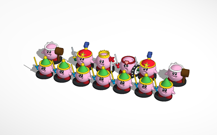 3D design Copy of Kirby Chess Pieces with invisible Bishop :P - Tinkercad