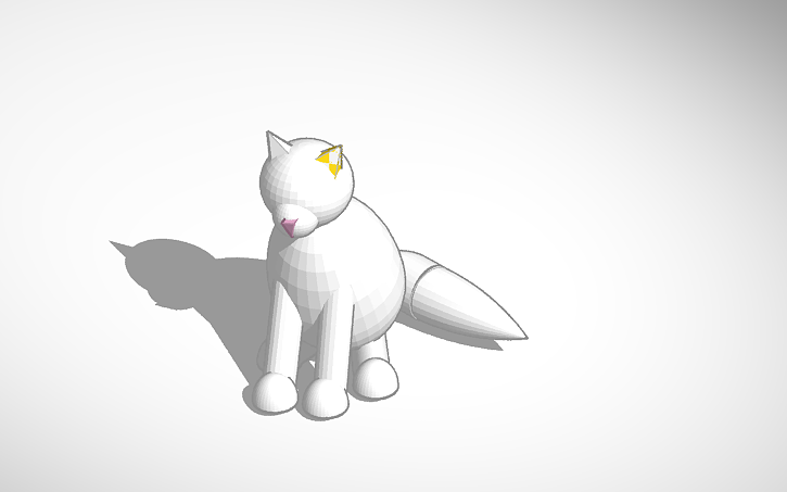 3D design cat - Tinkercad