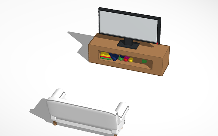 3D design interior de casa - Tinkercad