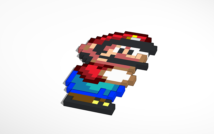 3D design 16 bit Mario | Tinkercad