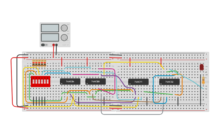 Circuit Design Circuito Combinacional Simplificado Tinkercad