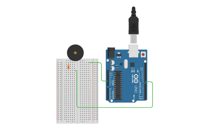 Circuit design Buzzer 1 | Tinkercad