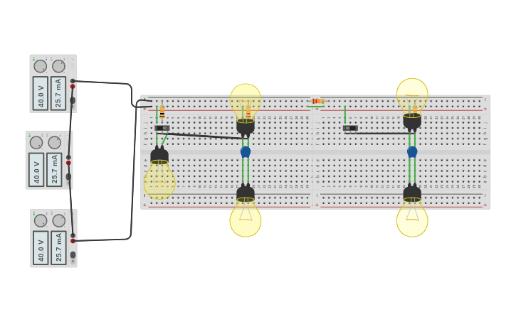 Circuit design circuito en paralelo - Tinkercad