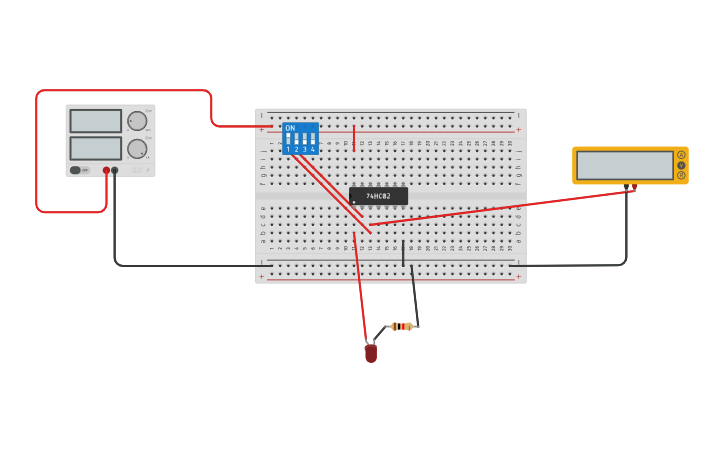Circuit Design Nor Gate Tinkercad