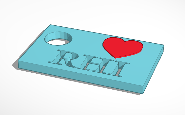 3d Design Keyring Tinkercad