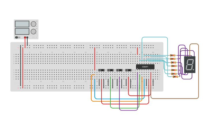 Circuit Design Binary To Decimal Conversion Tinkercad 6228
