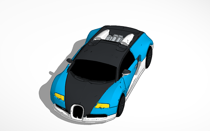 3D design I modified a bugatti - Tinkercad