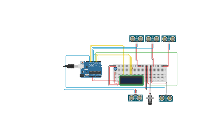 Circuit design CAR PARKING SYSTEM // FINAL PROJECT (..) - Tinkercad