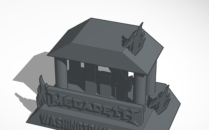 3D design Megadeth paperweight - Tinkercad