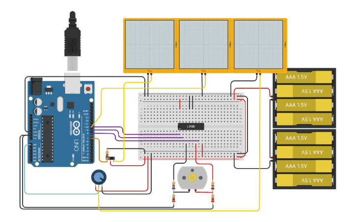 Circuit design Control de motor | Tinkercad