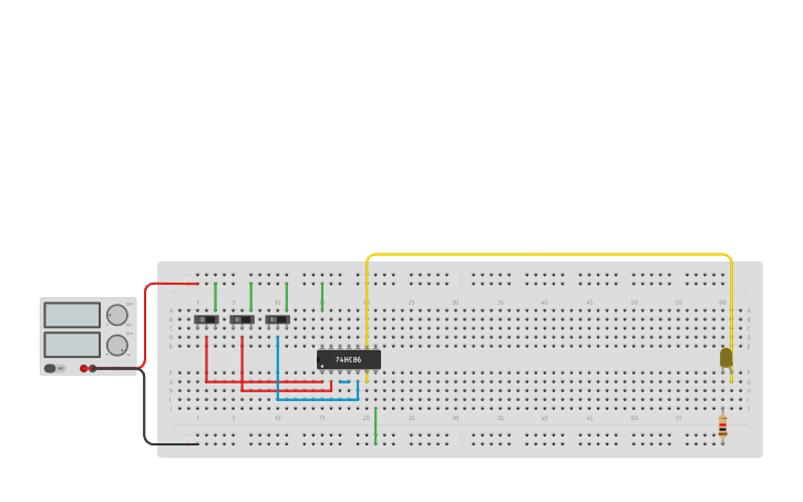 Circuit Design Ex No 8 Even Parity Generator Tinkercad