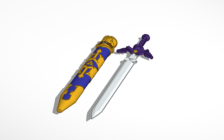 3D design MASTER SWORD WITH THE THINGY!!! | Tinkercad