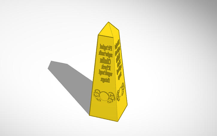 3D design Obelisk of R´lyeh | Tinkercad