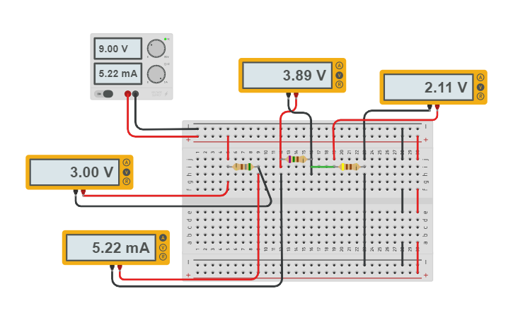 Circuit design Circuito Serie | Tinkercad