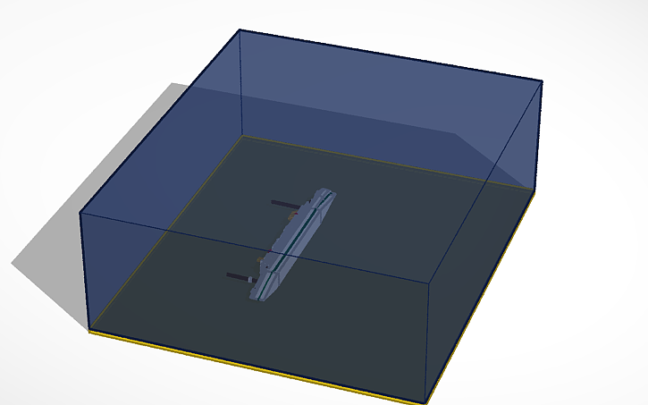 3D design HMHS Britannic wreck site overviev - Tinkercad