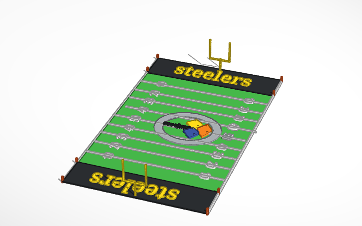 3D design steelers foot ball field - Tinkercad