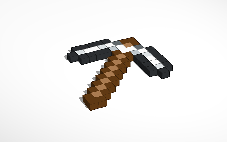 3D design MineCraft Pickaxe | Tinkercad