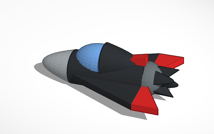 3D design spaceship - Tinkercad