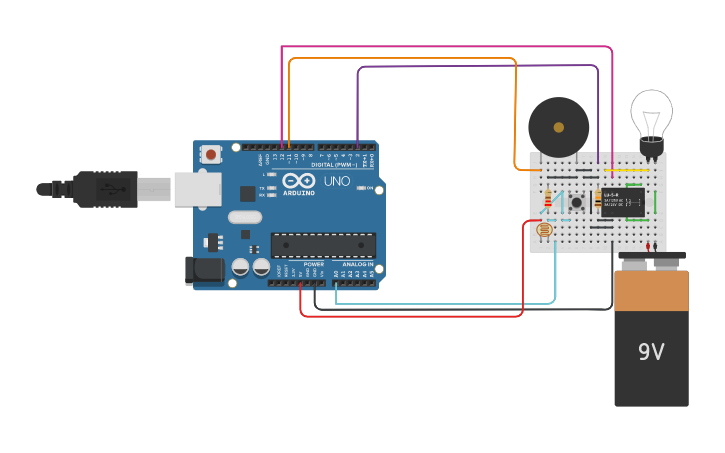Circuit design Alarm System | Tinkercad