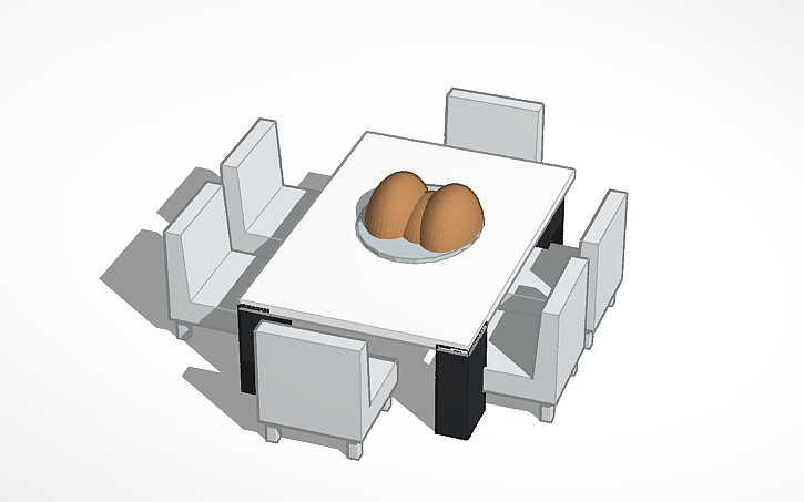 3D design e dinner table | Tinkercad