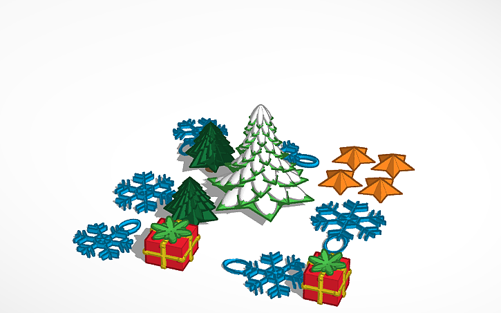 3D design Christmas decorations - Tinkercad
