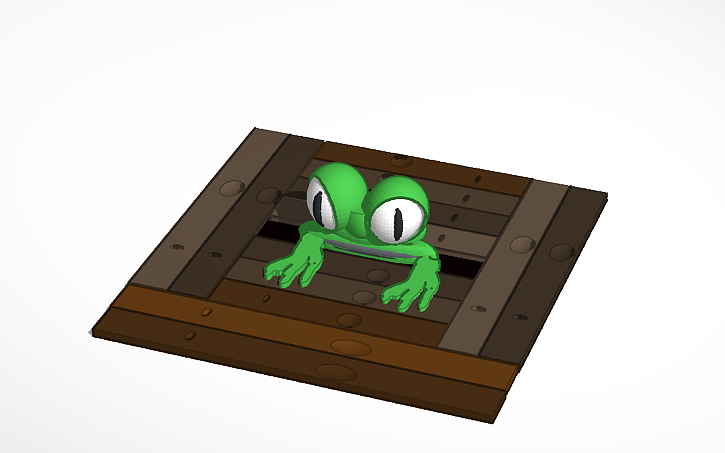 3D design demented frog - Tinkercad