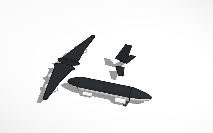 3D design Boeing 747 separate part | Tinkercad