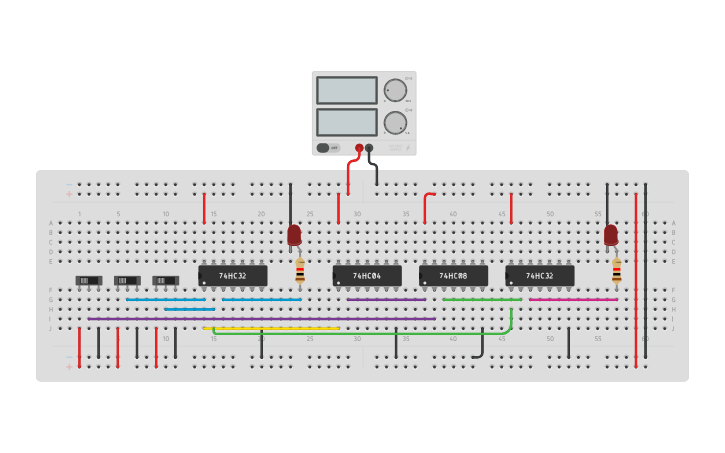 Circuit design priority encoder - Tinkercad
