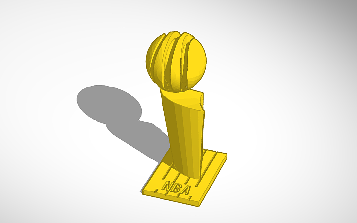 3D design NBA Championship Trophy - Tinkercad