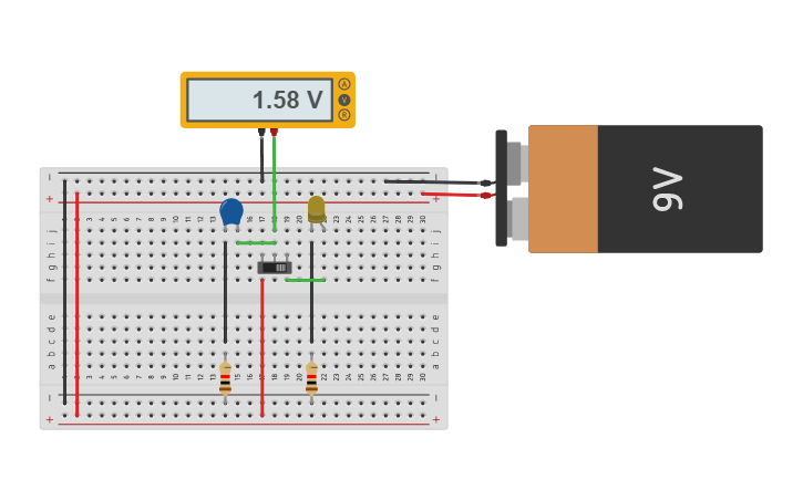 Circuit design Discharging Capacitor - Tinkercad