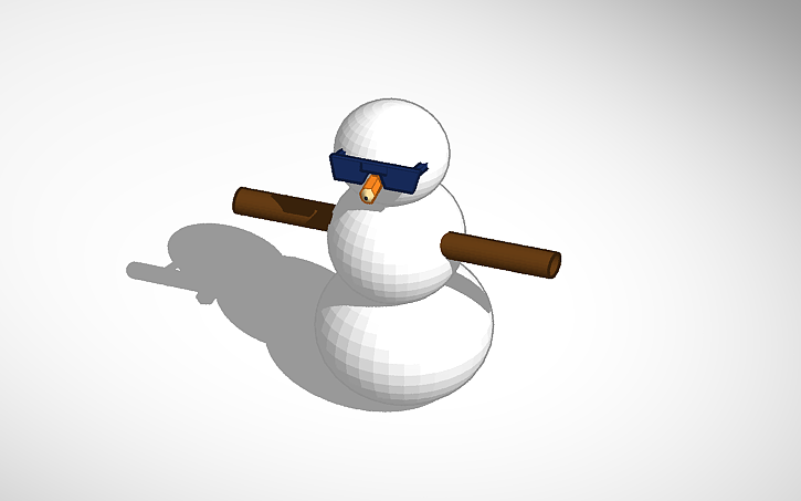 3D design snowman | Tinkercad