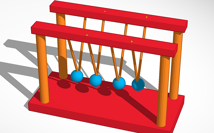 3d Design Newton S Cradle Tinkercad
